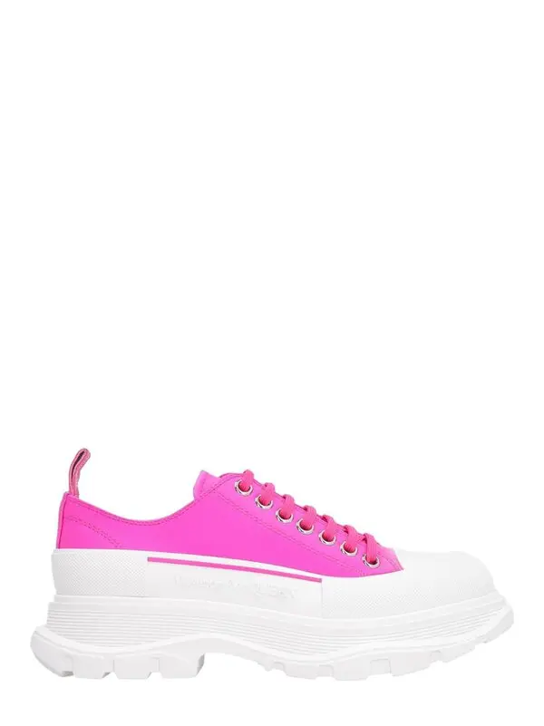 Alexander McQueen Tread Slick Lace Up Sneakers - Pink
