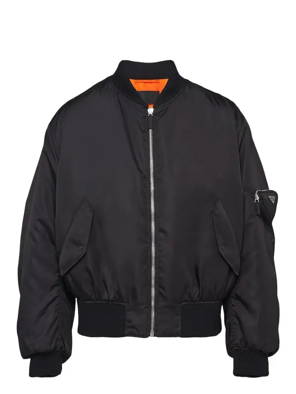 Prada Re-nylon Bomber Jacket - Black