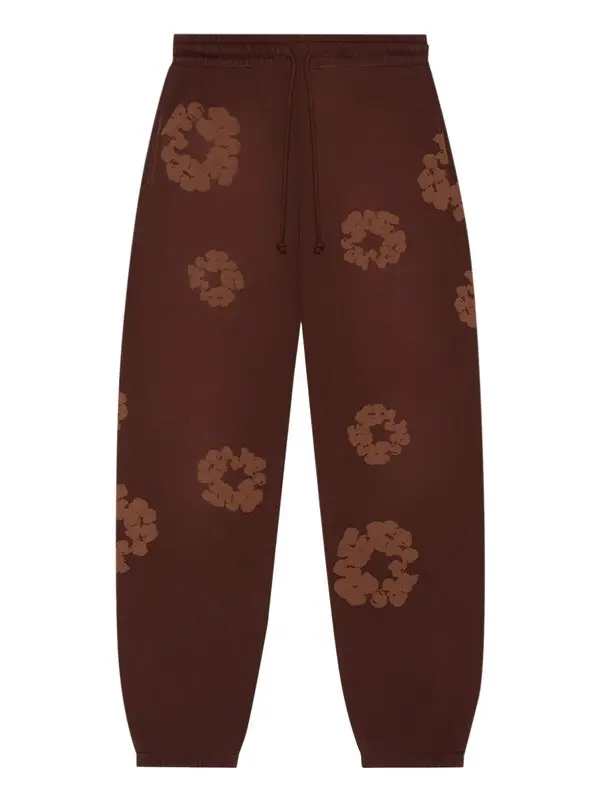 DENIM TEARS Mono Cotton Wreath Sweatpants - Brown