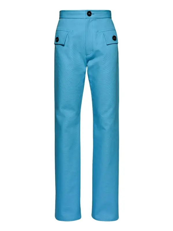 Bottega Veneta Straight Leg Trousers - Blue