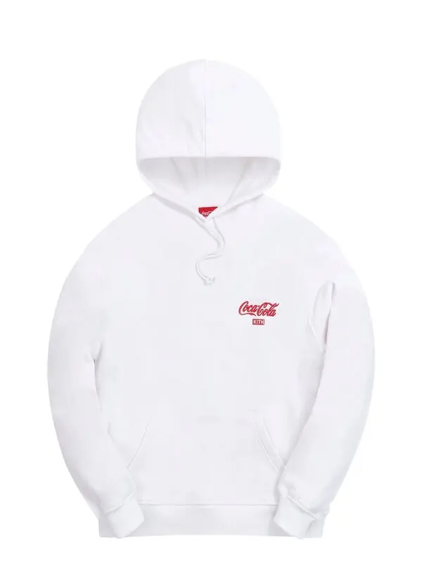 Kith X Coca-cola Ribbon Logo Hoodie - White