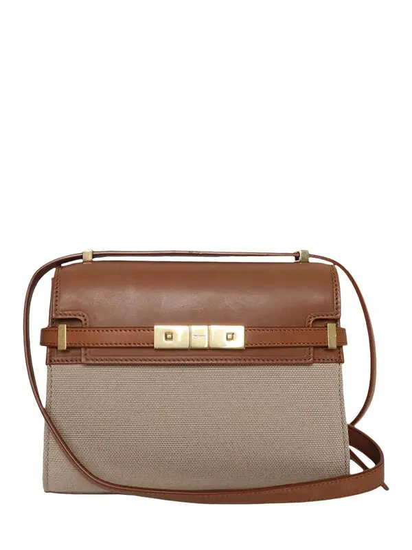 Saint Laurent Manhattan Mini Crossbody Bag - Tan