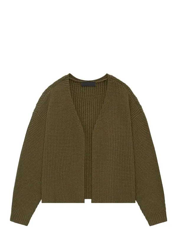 Fear Of God Heavy Waffle Knit Cardigan - Green