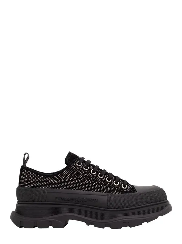 Alexander McQueen Tread Slick Lace-up Sneakers - Black