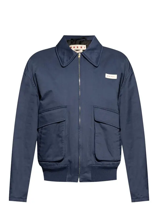 Marni Gabardine Workwear Jacket - Blue