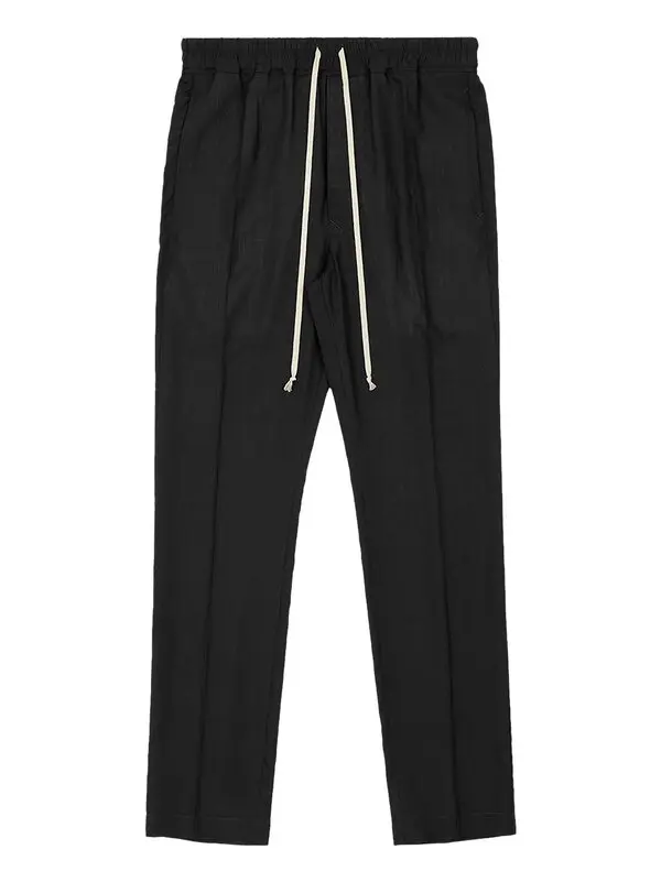 Rick Owens Slim Fit Drawstring Trousers - Black