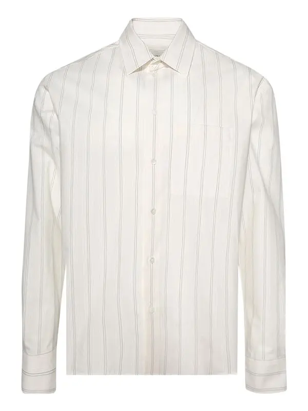 LANVIN Striped Boxy Shirt - White