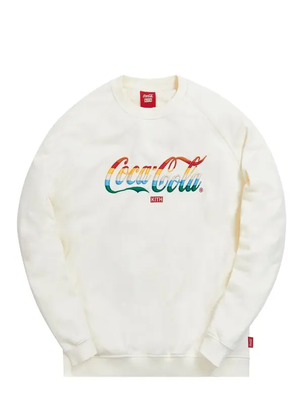 Kith X Coca-cola Striped Crewneck - Cream