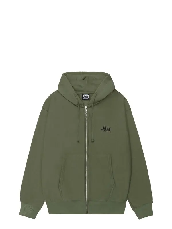 StÜssy Zip Up Hoodie - Green