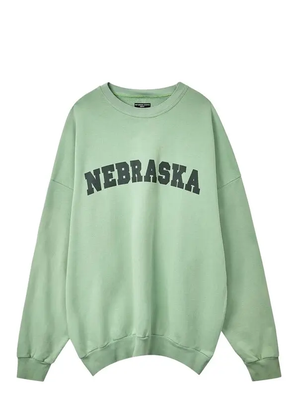Raf Simons Redux "nebraska" Print Sweater - Green