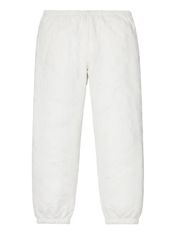 Supreme Quilted Sweatpants - White