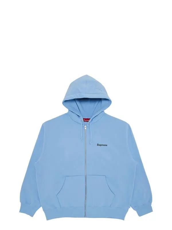 Supreme Crest Zip Up Hooded Sweatshirt - Blue