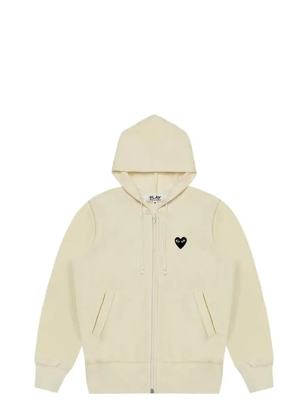 Play Comme Des Garcon Zip-up Sweatshirt - White