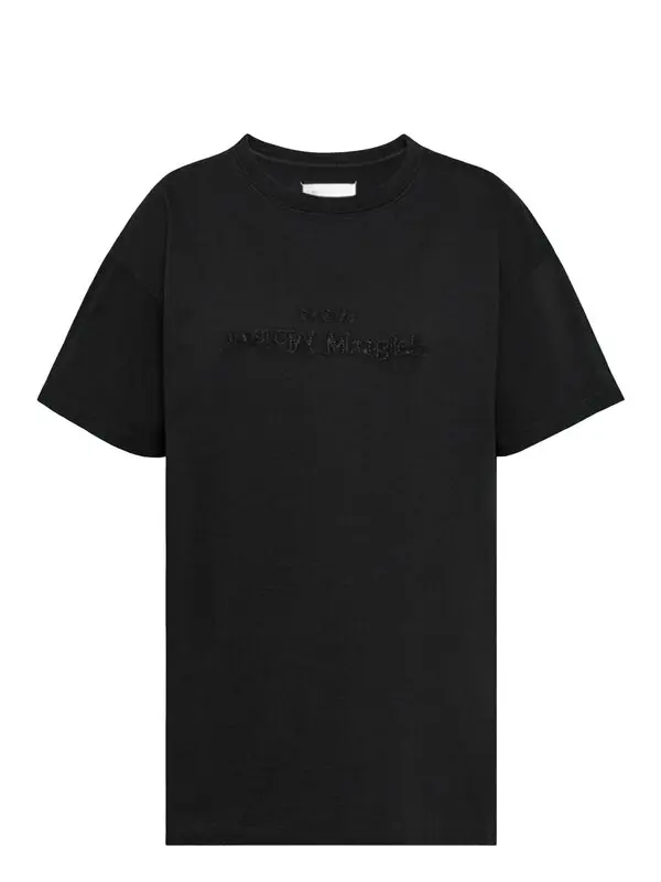 MAISON MARGIELA Logo Embroidered T-shirt - Black