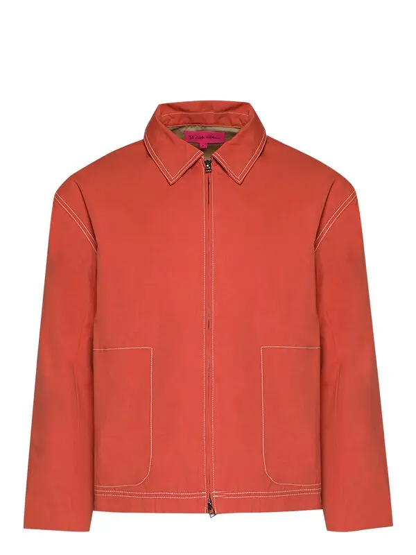 THE ELDER STATESMAN Silvano Cruiser Jacket - Orange