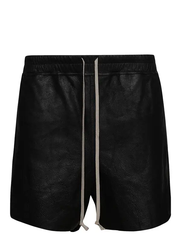 Rick Owens Leather Boxer Shorts - Black