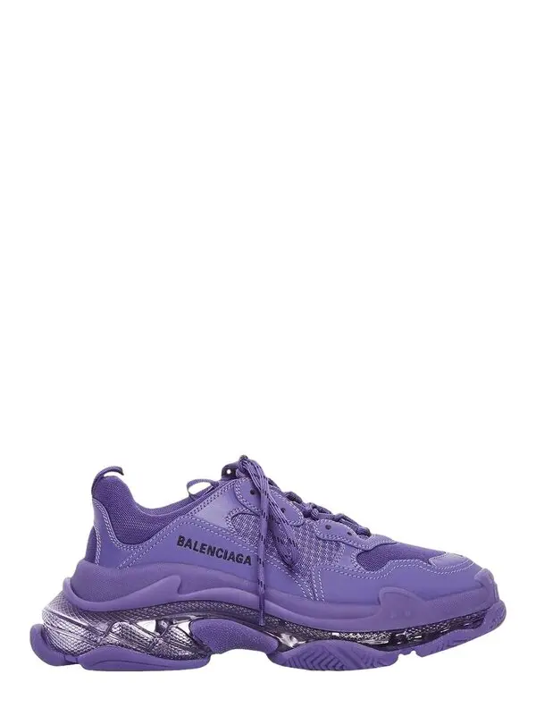 Balenciaga Triple S Sneaker With Clear Sole - Purple