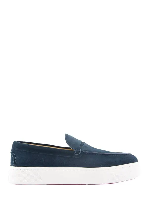 CHRISTIAN LOUBOUTIN Paqueboat Flat 'caspien - Blue