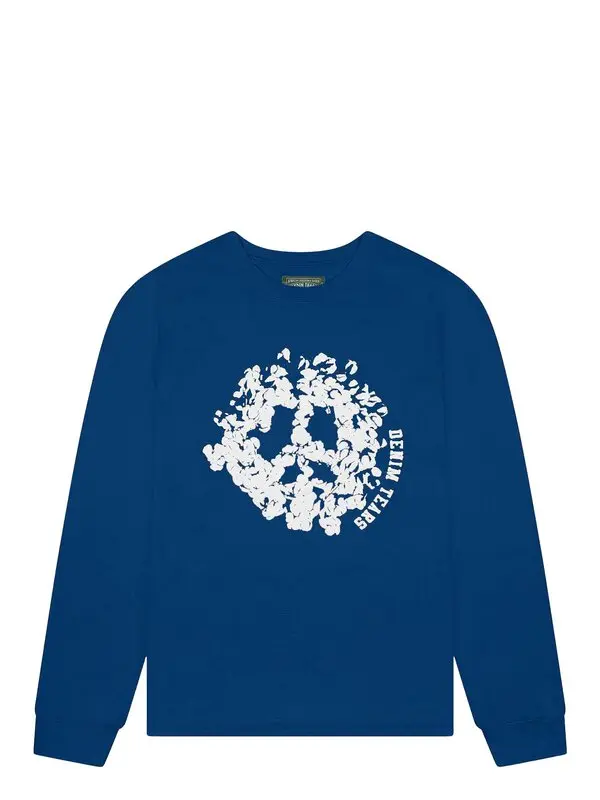DENIM TEARS Peace Wreath Long-sleeve Tee - Blue