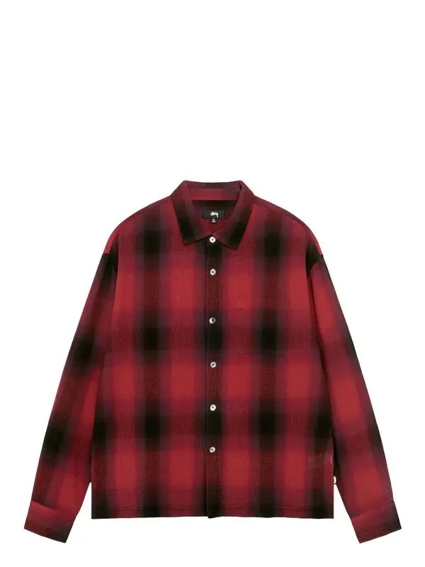 StÜssy Loose Weave Plaid Shirt - Red