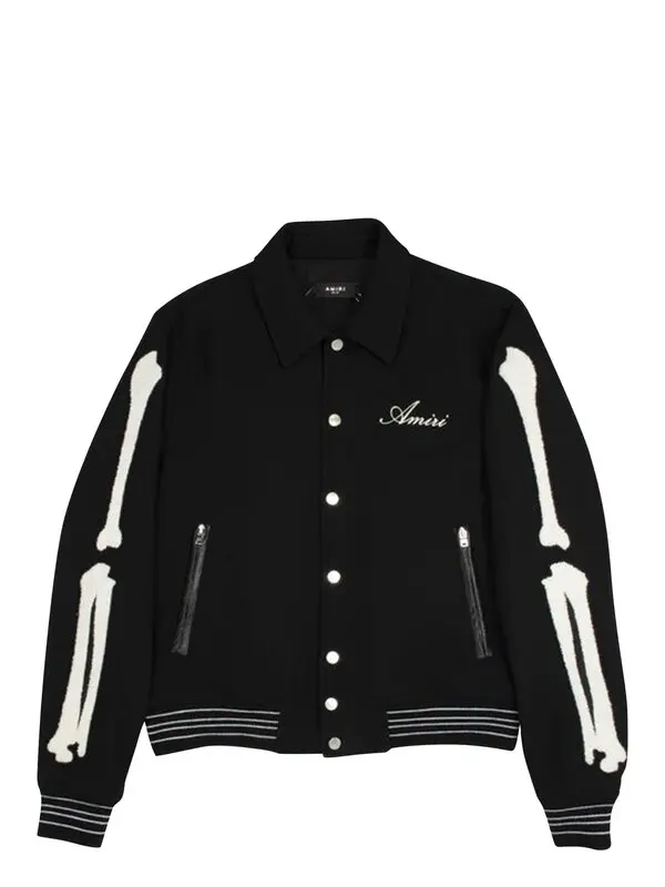 Amiri Bones Varsity Jacket - Black