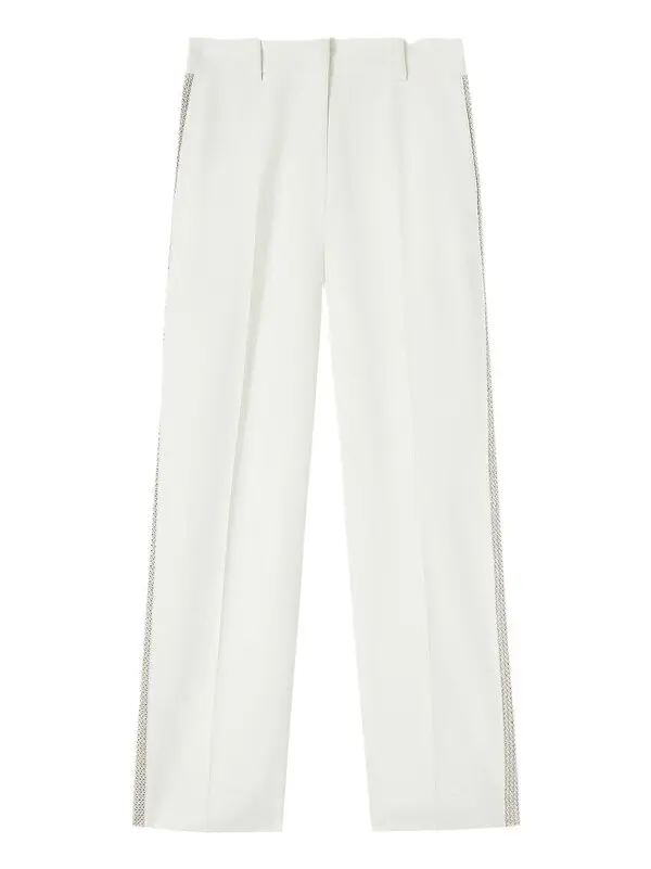 Palm Angels Knit Tape Suit Pants - White