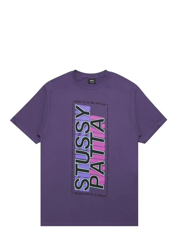 StÜssy X Patta 'what It Is To Be Will Be' Tee - Purple