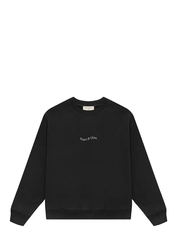 MUSEUM OF PEACE & QUIET Wordmark Crewneck - Black