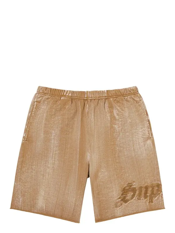 Supreme Brush Stroke Sweatshort - Tan