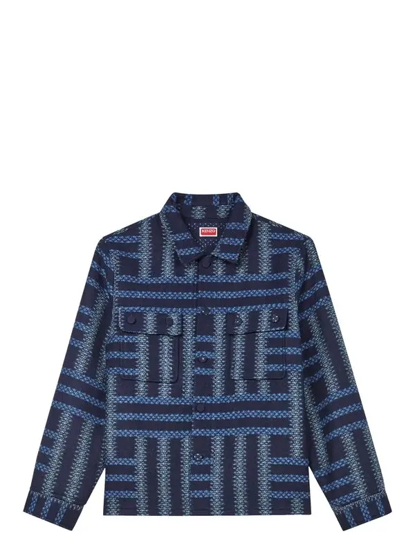 Kenzo Weave Overshirt - Blue