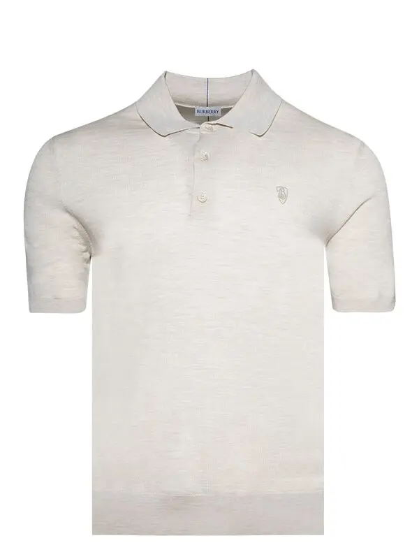 Burberry Wool Polo Shirt - Cream