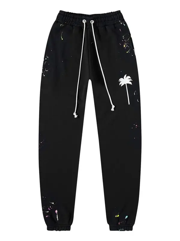 Palm Angels Pxp Painted Sweatpants - Black