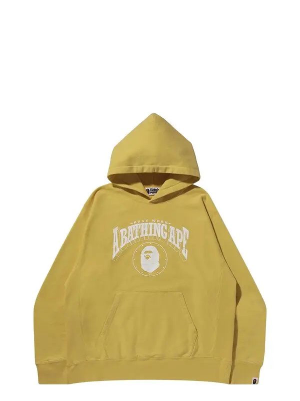 A BATHING APE Washed Relaxed Fit Hoodie - Yellow