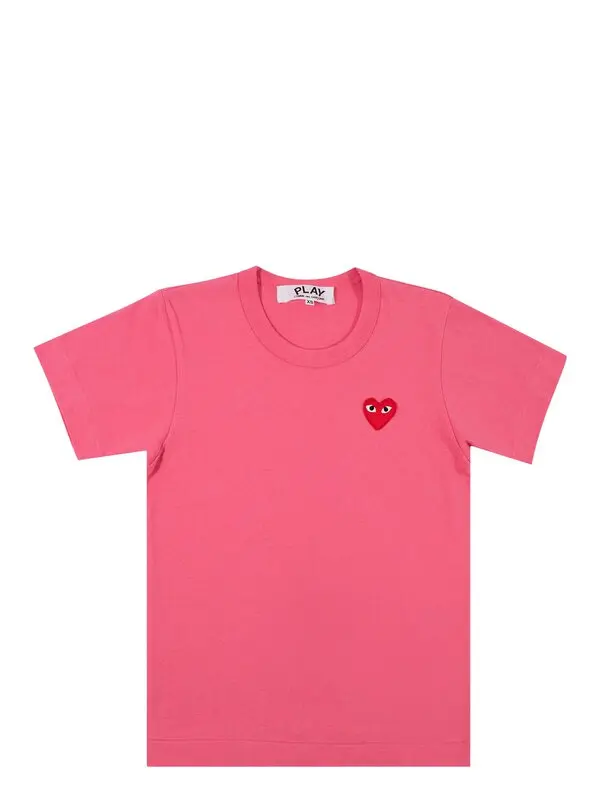 Play Comme Des Garcon Short-sleeve T-shirt With Red Heart - Pink