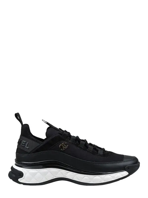 Chanel Velvet Calfskin & Mixed Fibers Sneakers - Black