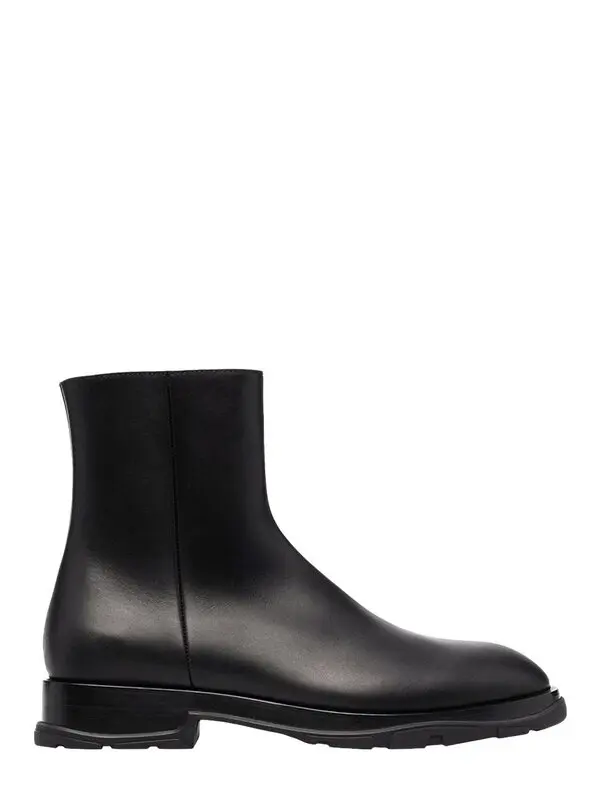 Alexander McQueen Half Leather Boot - Black