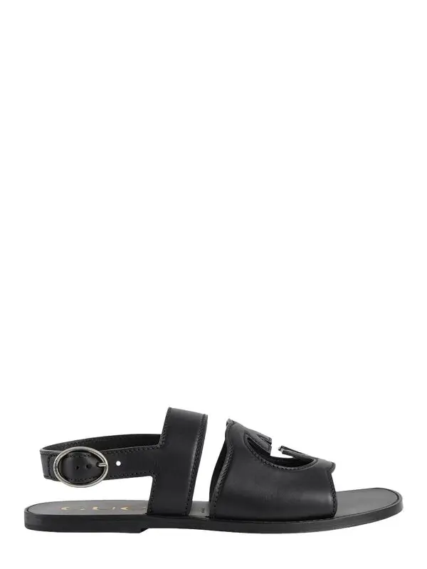 Gucci Sandal With Interlocking G - Black