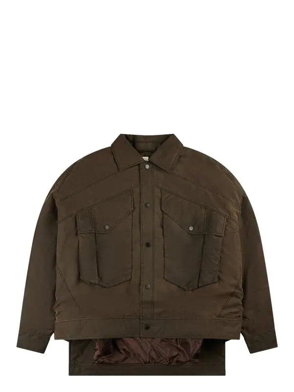 FENG CHEN WANG Deconstructed Cargo Jacket - Brown