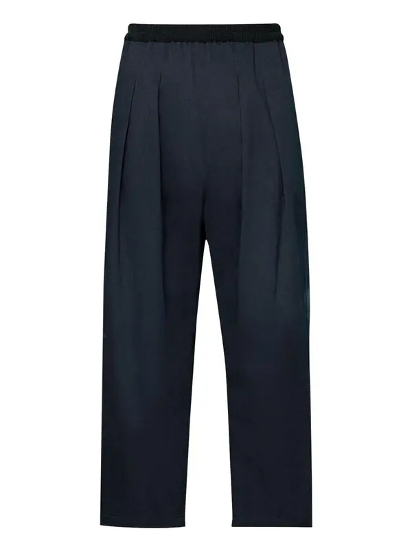 MAISON MARGIELA Pleated Cropped Trousers - Blue