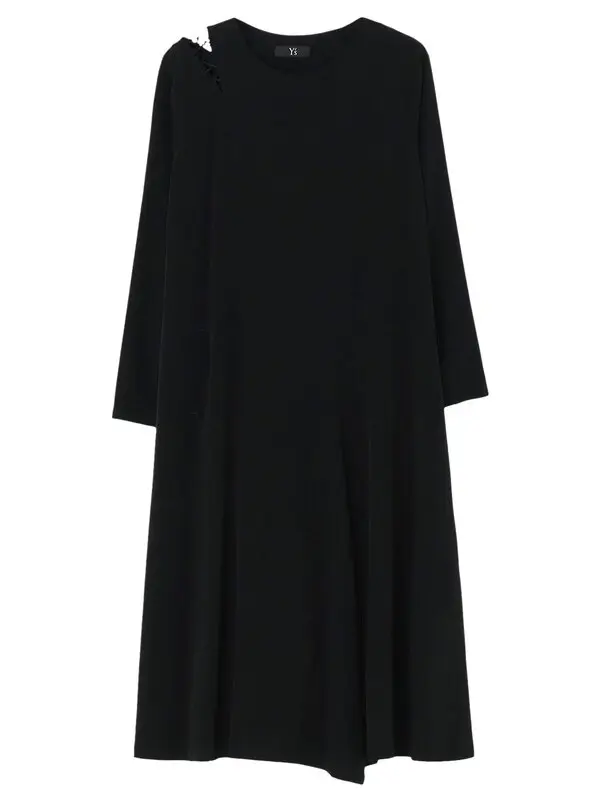 Y’s Shoulder Lace-up Dress - Black