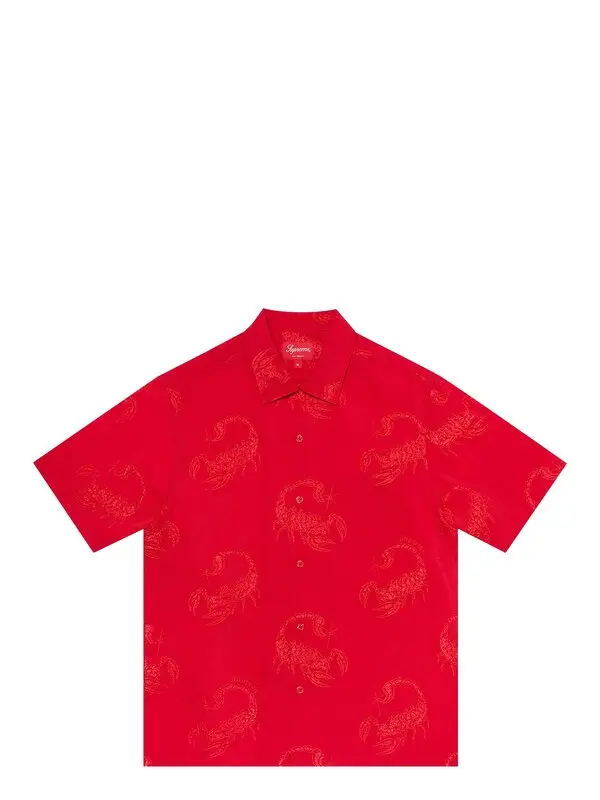 Supreme Scorpion Jacquard Shirt - Red