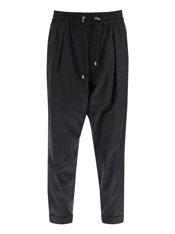 Balmain Monogram Harem Cut Trousers - Black