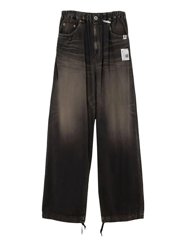 Mihara Yasuhiro Light Wide Jeans - Black