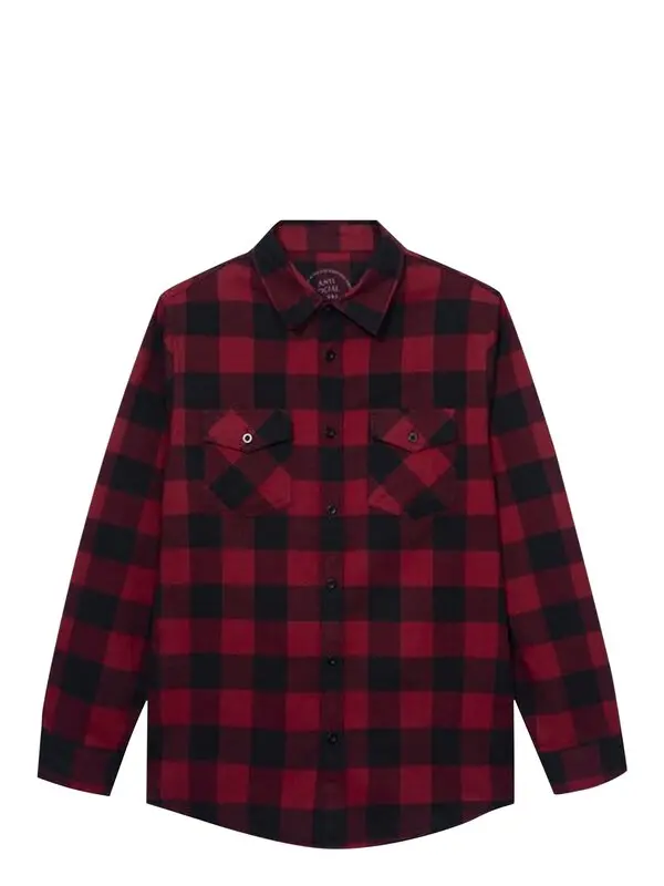 ANTI SOCIAL SOCIAL CLUB Happiest Place On Earth Flannel - Red