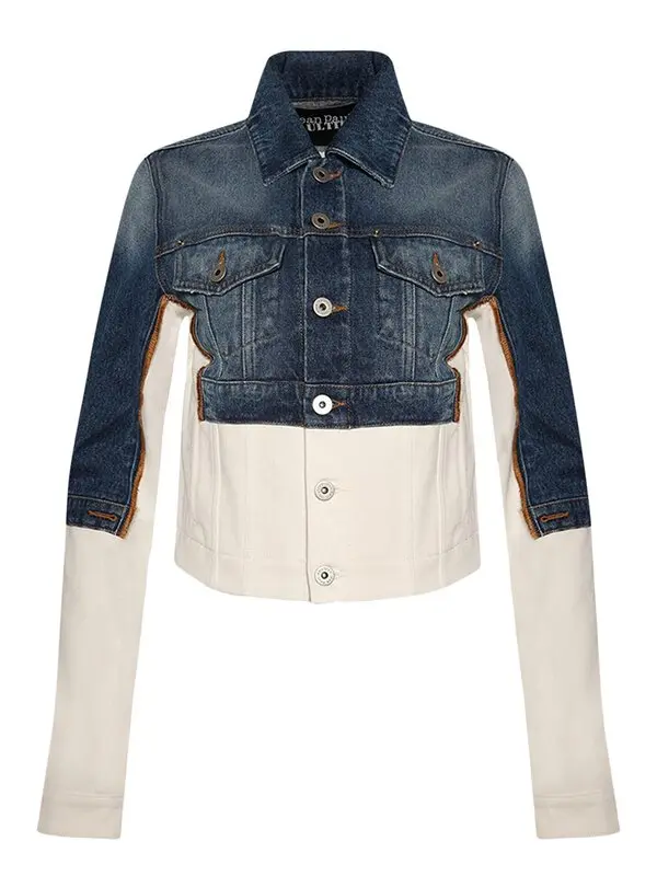 Jean Paul Gaultier Petit Grand Denim Jacket - White