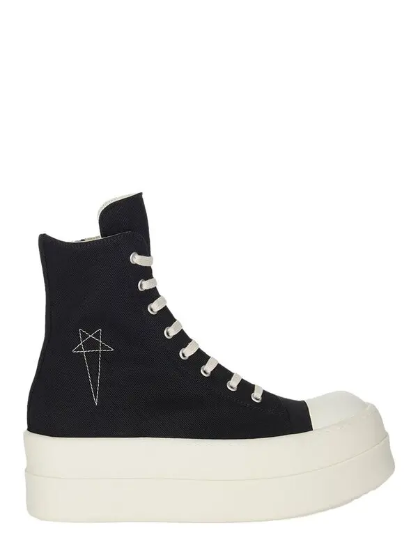 Rick Owens Double Bumper High Sneakers - Black