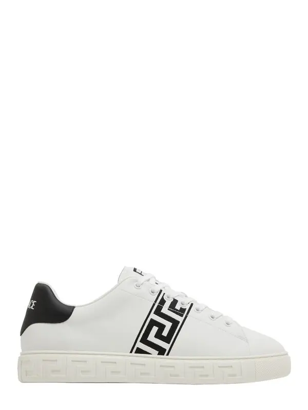 Versace Embroidered Greca Sneakers - White