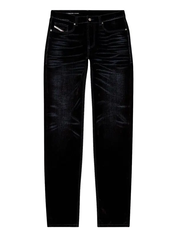 DIESEL® Loose Fit Velvet Flocked Denim - Blue