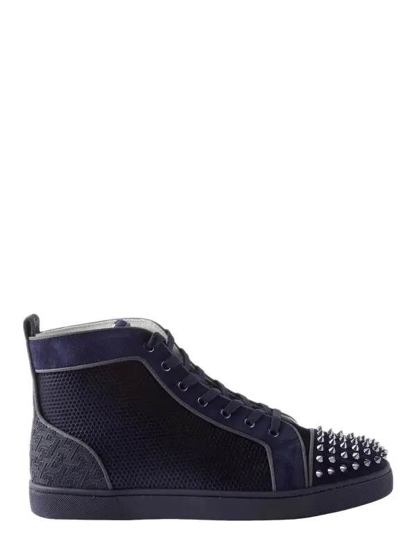 CHRISTIAN LOUBOUTIN Lou Spikes Orlato Flat - Blue