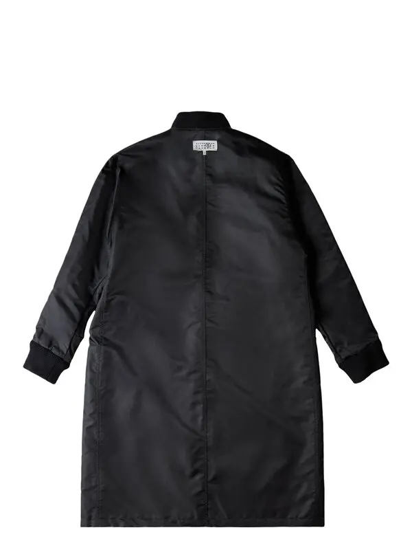MAISON MARGIELA Long Nylon Bomber Coat - Black